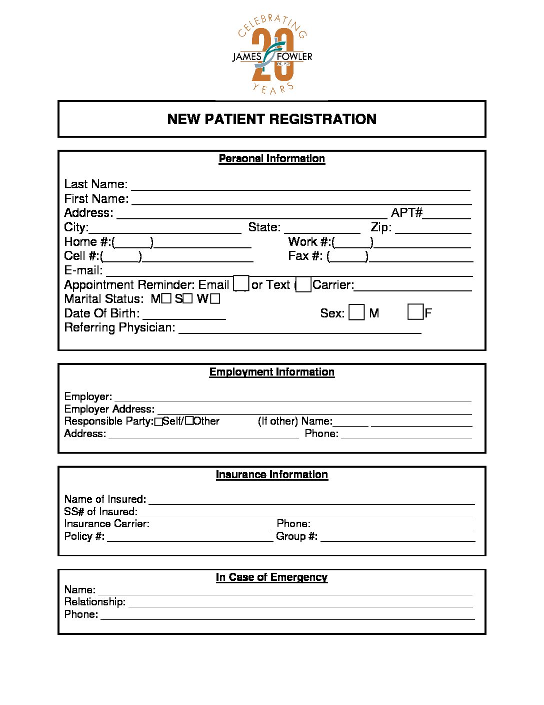 2023 New-Patient-EMAIL-Registration-Med-Forms | James Fowler Physical ...